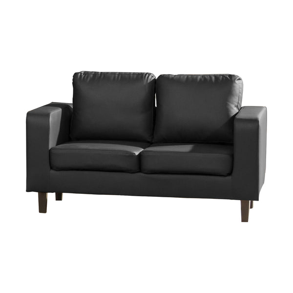 Commercial Grade Faux Leather Sofa Available in black, brown or grey ...